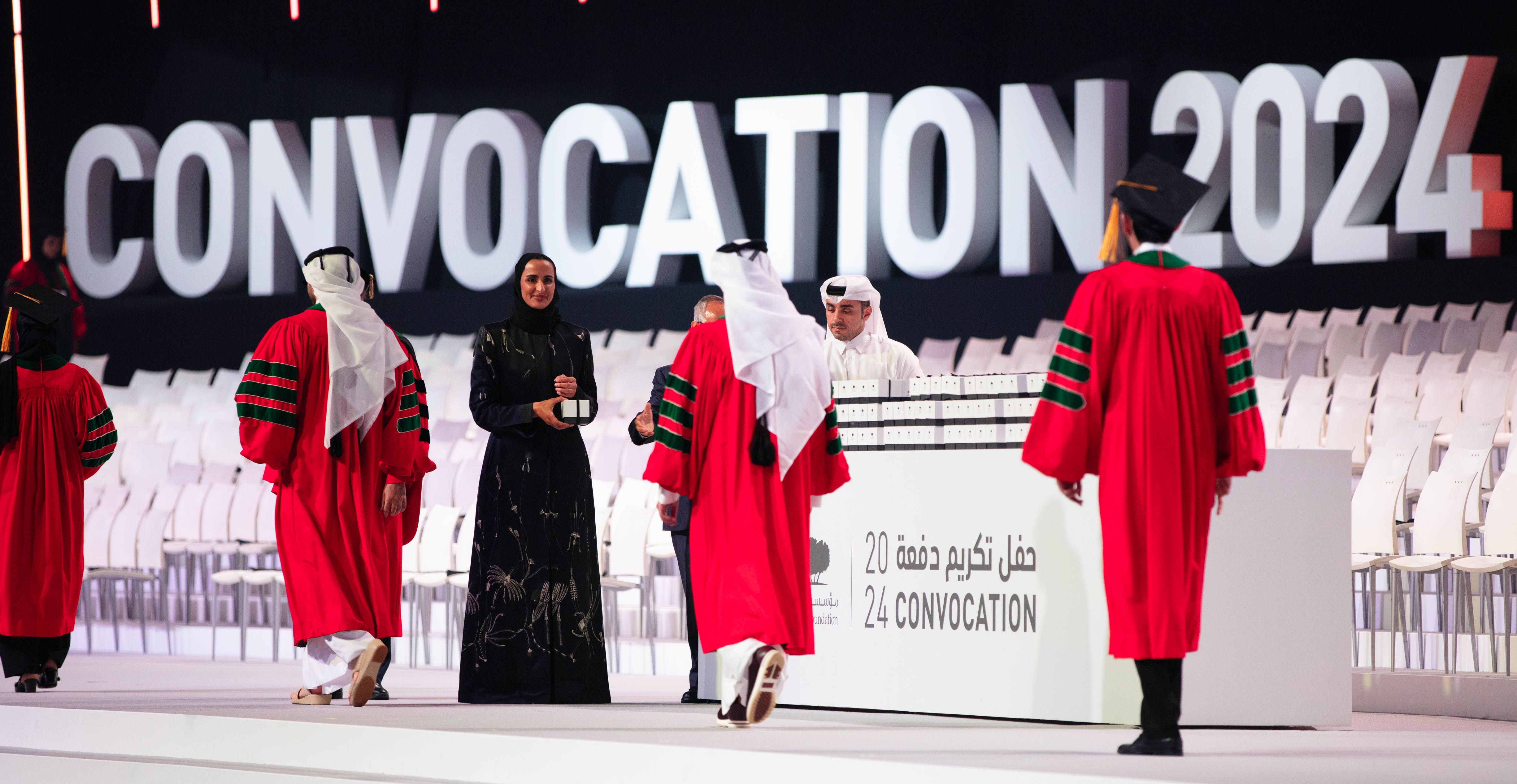 HER HIGHNESS SHEIKHA MOZA BINT NASSER ATTENDS QF’S 2024 CONVOCATION CEREMONY | Al Bawaba